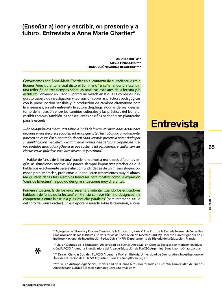 (Enseñar A) Leer y Escribir, en Presente y A Futuro - Britto, Finocchio ...