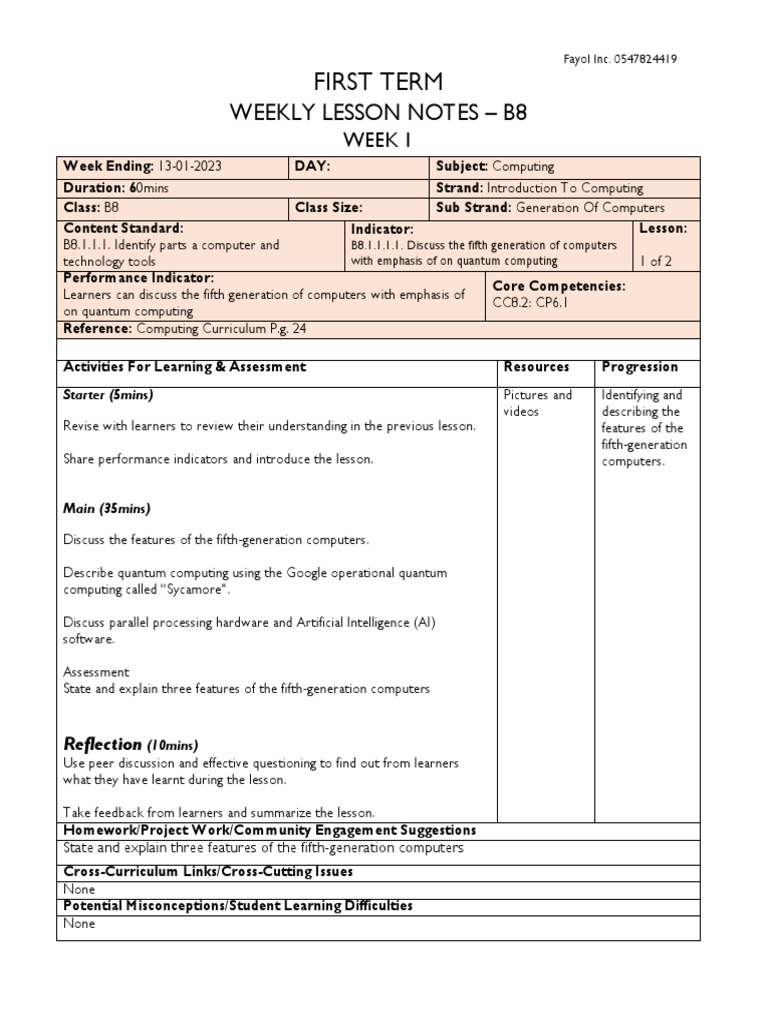 B8 Comp WK1 1 | PDF | Computing | Artificial Intelligence