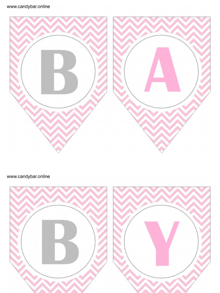 Banderin Baby Shower Niña | PDF