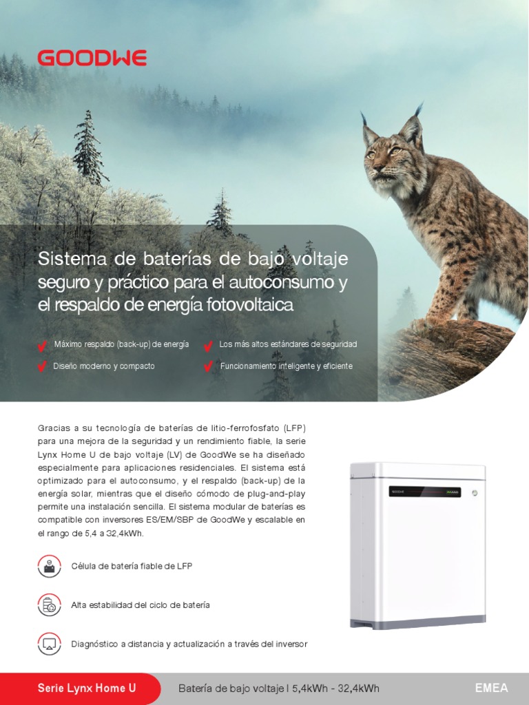 GW - Lynx Home U - Datasheet - EMEA-ES | PDF | Cantidades fisicas | Electricidad
