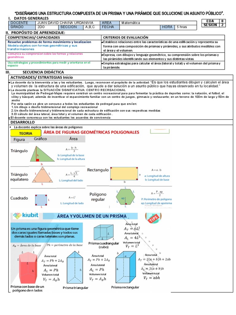 Act 2 Eda 8 MATEMATICA | PDF | Evaluación | Geometría