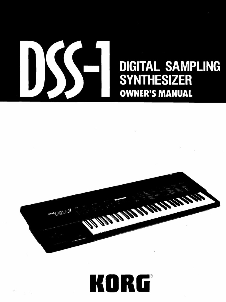 Korg DSS-1 Owner Manual | PDF