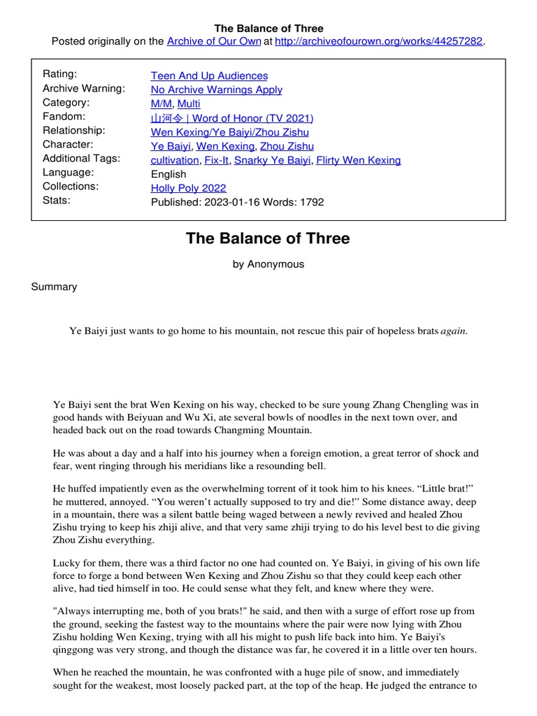 The Balance of Three | PDF