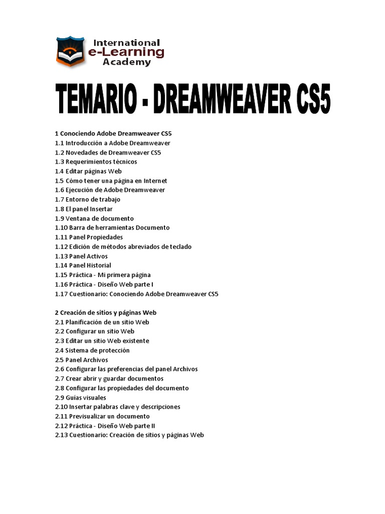 Temario (Pack Superior de Programación, Diseño Web y Diseño Gráfico) | PDF | Posicionamiento en ...
