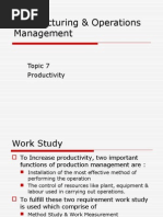 WORK STUDY (WORK MEASUREMENT & METHOD STUDY) of PRODUCTION TECHNOLOGY ...