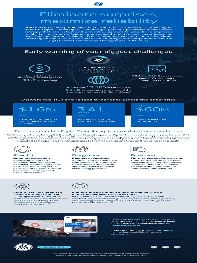 Smartsignal From Ge Digital Infographic | PDF | Reliability Engineering ...