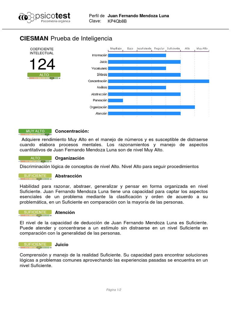 1 Prueba de Inteligencia | PDF | Inteligencia | Pensamiento