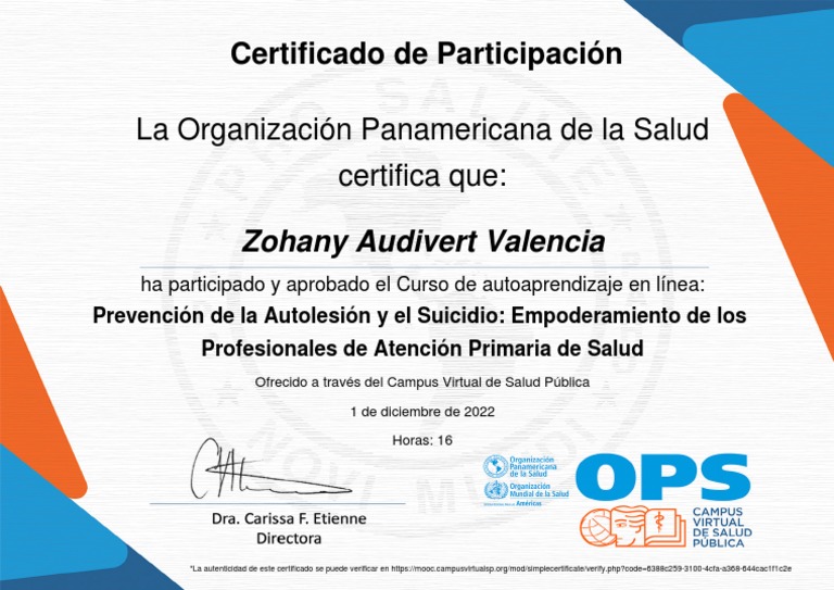 Prevención de La Autolesión y El Suicidio Empoderamiento de Los ...