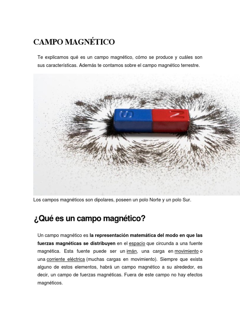 Una introducción completa sobre los campos magnéticos: su origen, características y aplicaciones ...