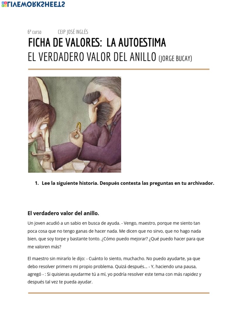 Autoestima cuento | PDF