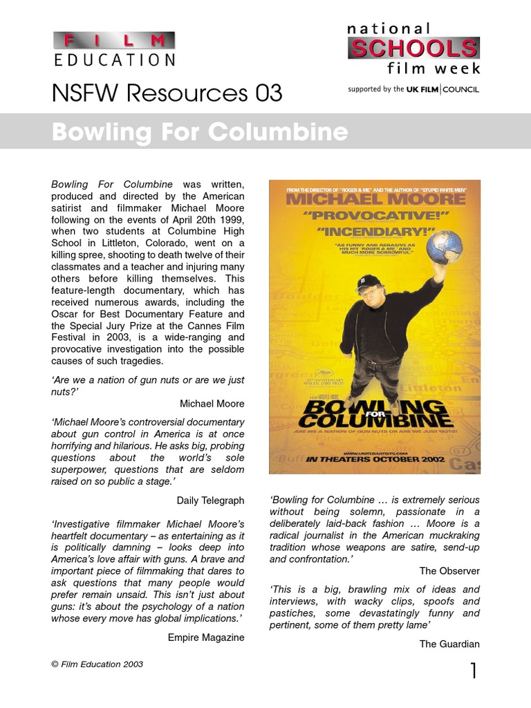Bowling For Columbine | PDF | Documentary Film | Filmmaking