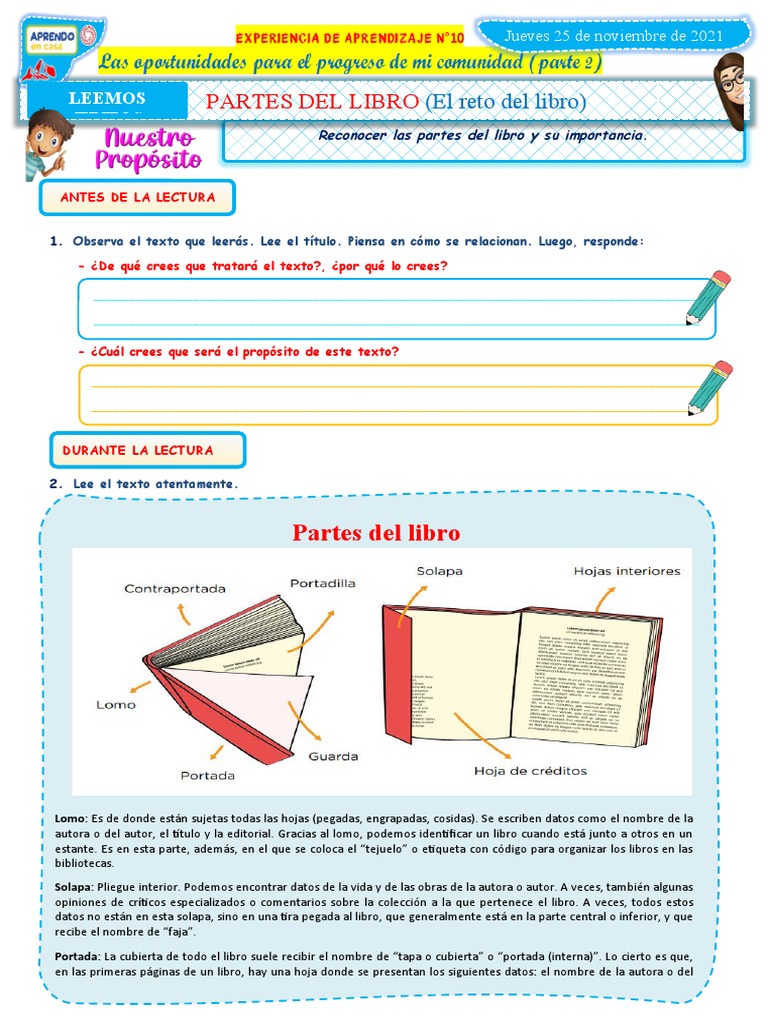 Leemos Juntos Partes Del Libro | PDF | Libros | Autor