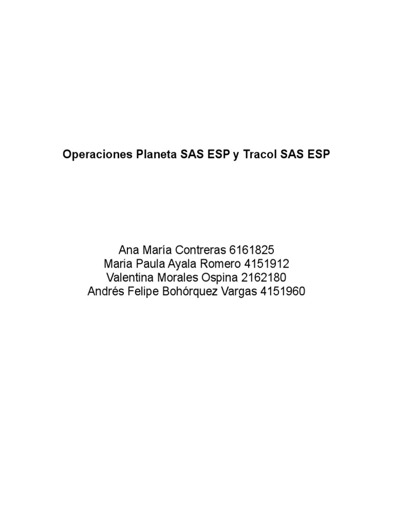 Trabajo Visita Tecnica Tracol ESP y Planeta ESP | PDF | Residuos ...