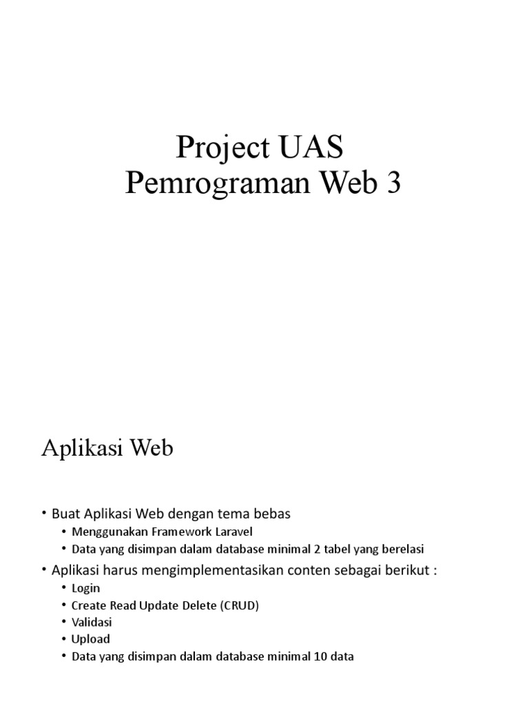 Project UAS - Pemrograman-Web 3 | PDF