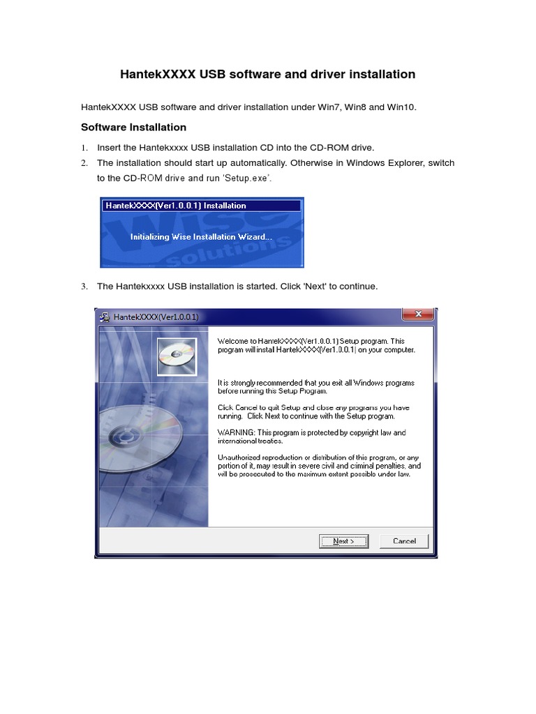 HantekXXXX USB driver and software setup guide | PDF