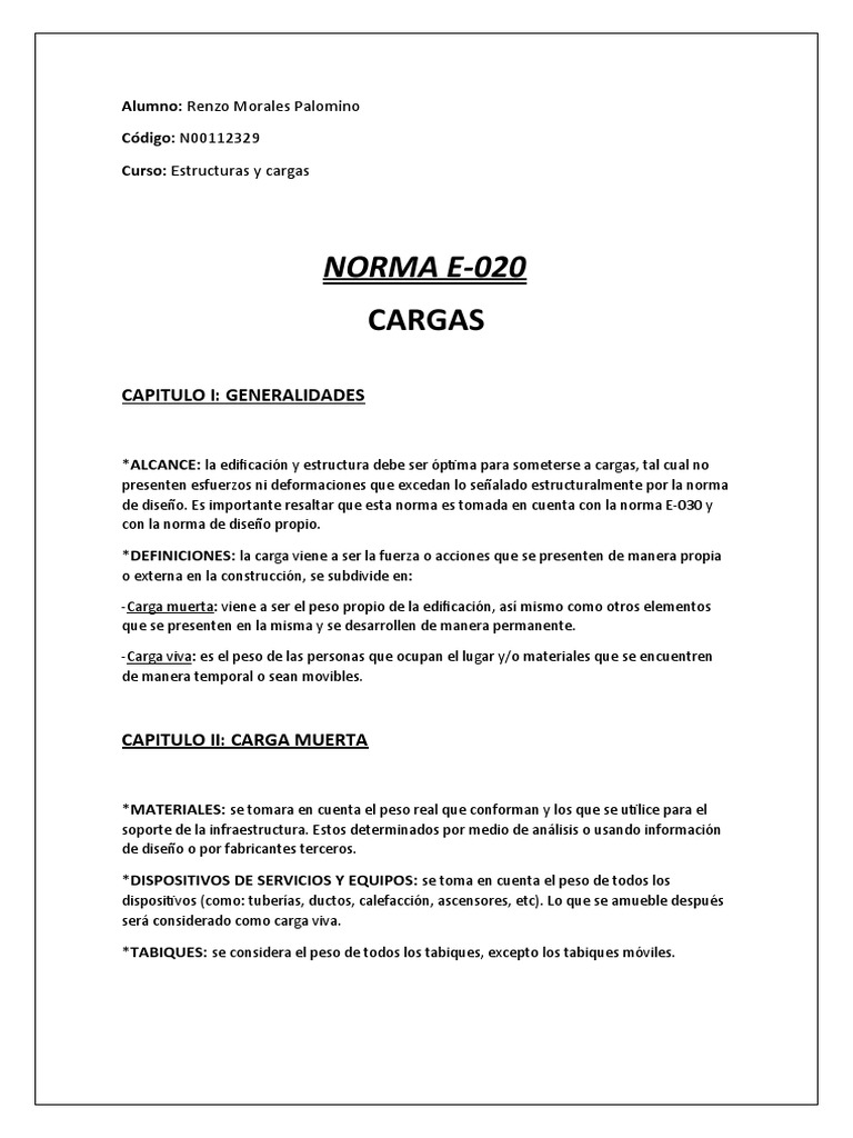 Resumen Norma E-020 | PDF | Hormigón | Herida