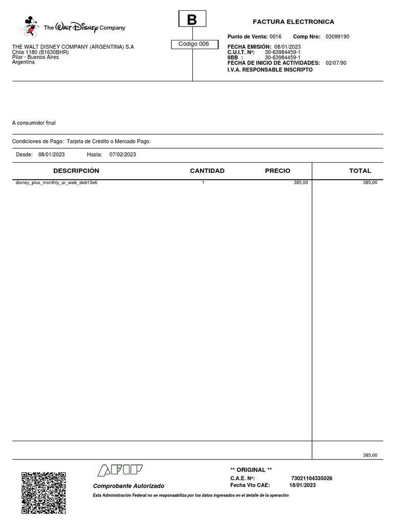 Factura Electronica: Código 006 | PDF