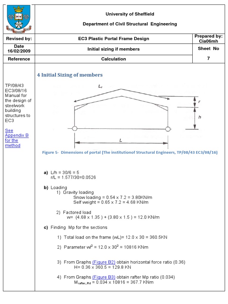 3) Initial Sizing of Members | PDF | Structural Engineering | Civil ...