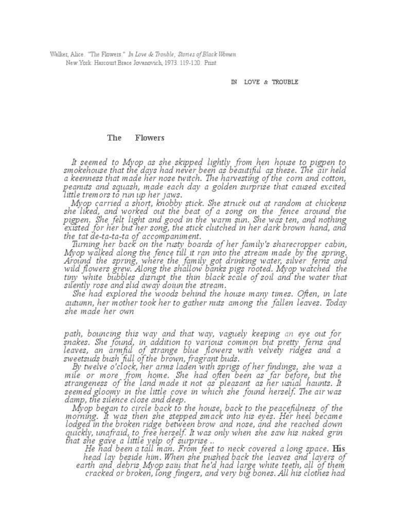 Walker Flowers | PDF