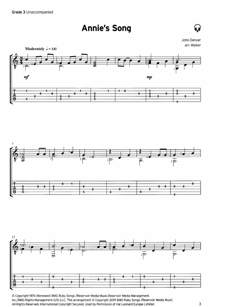Acoustic Guitar - Grade 3 | PDF