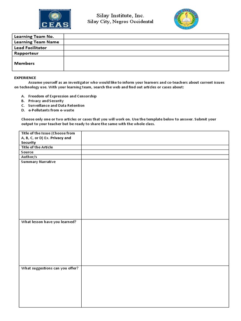 Group Brainstorm - TTL Module 2 Lesson 1 | PDF