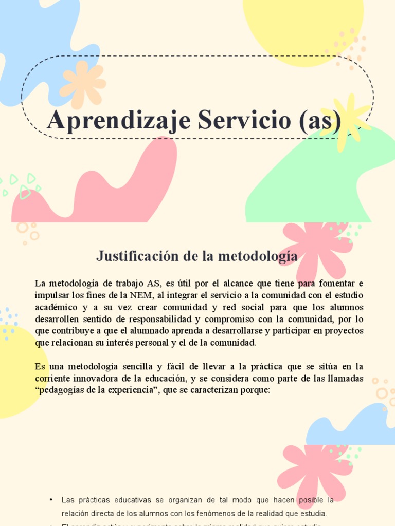 Aprendizaje Servicio (As) | PDF | Aprendizaje | Experiencia