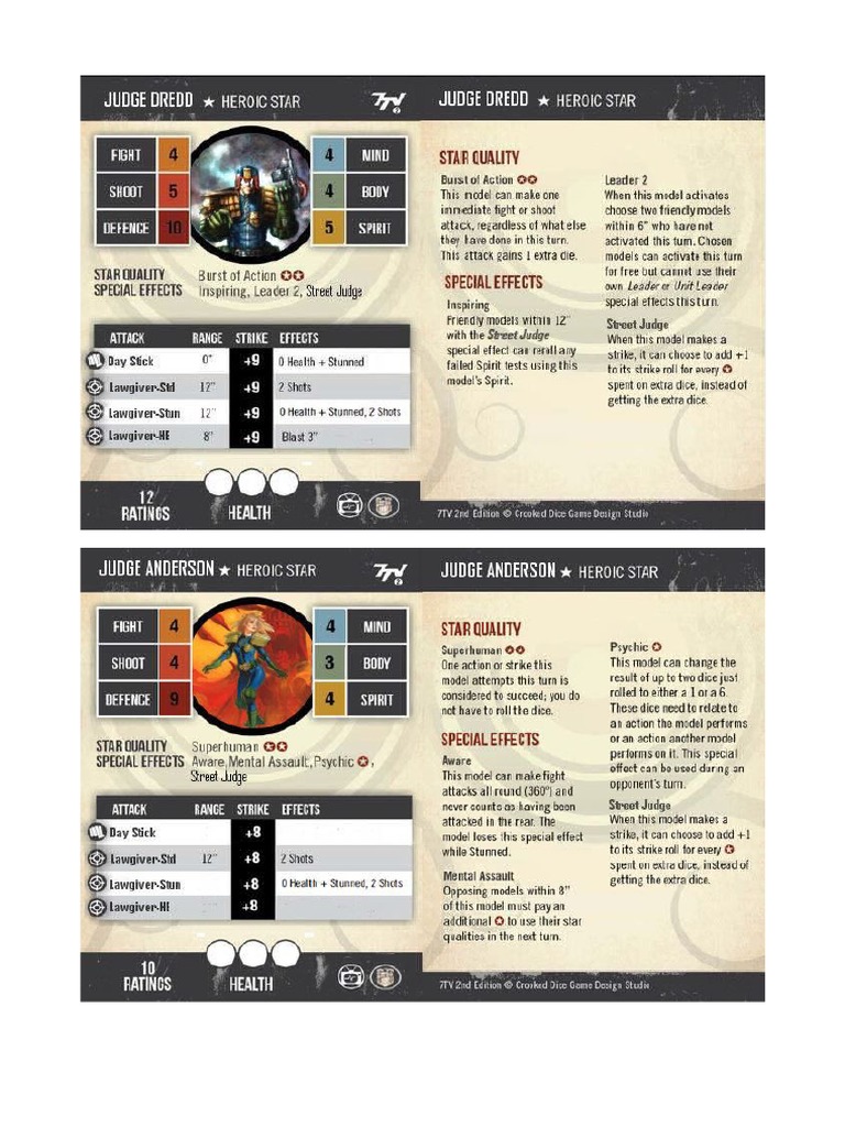 Judge Dredd Cards | PDF