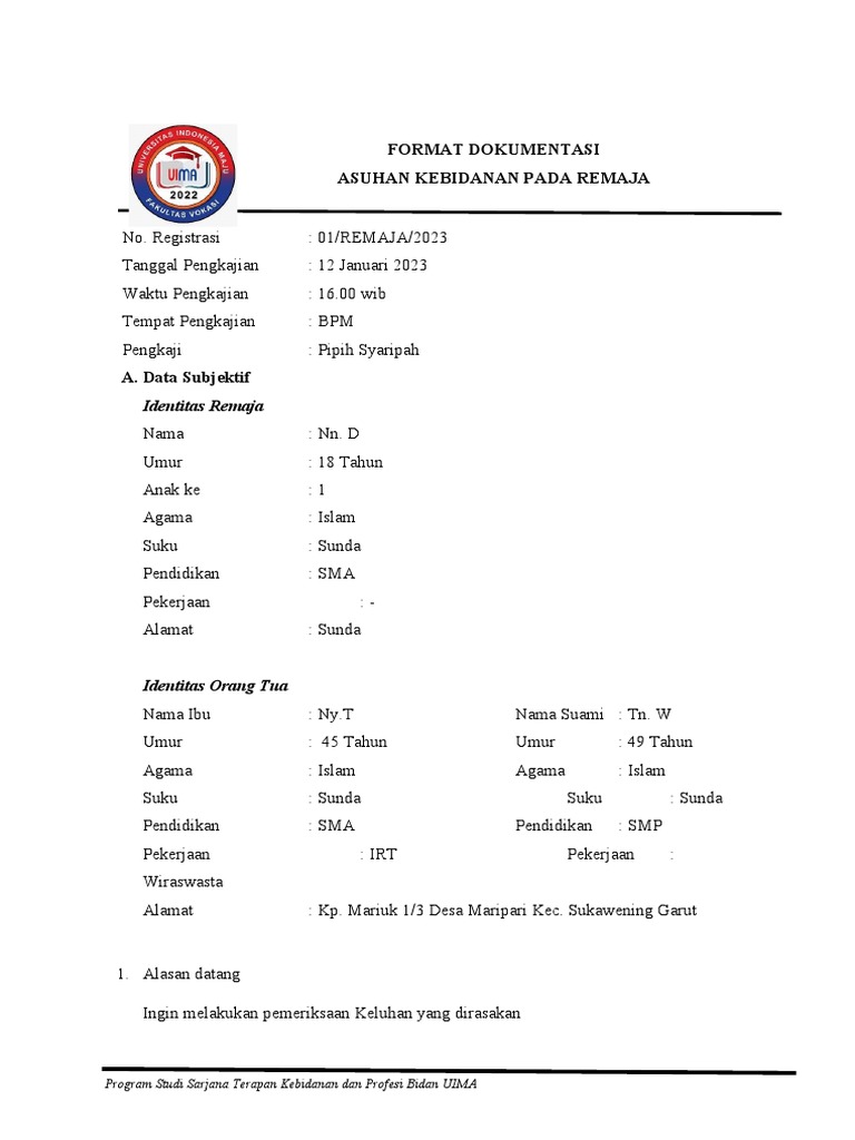 Askeb Remaja Kek | PDF