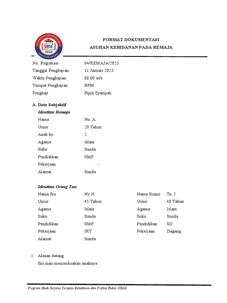 Askeb Remaja Oligo | PDF | Kesehatan Holistik