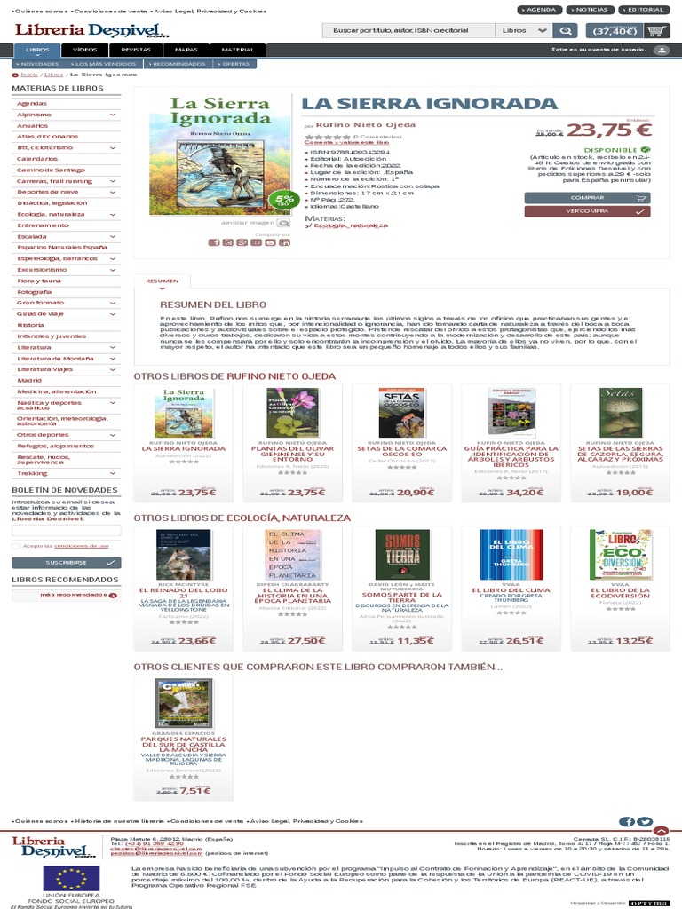 Librería Desnivel: Libros de Naturaleza | PDF