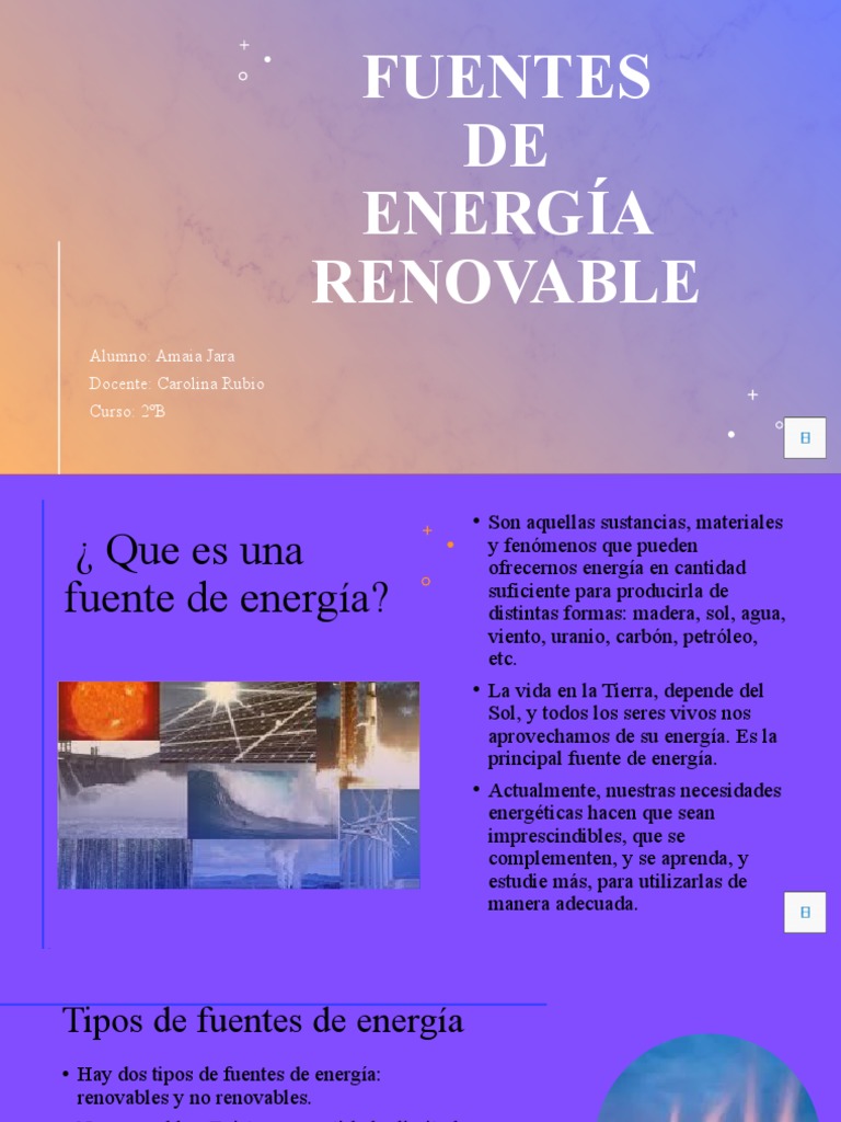 Fuentes de Energia Renovable | PDF | Energía renovable | Desarrollo ...