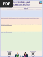 Formato para Elaborar El Programa Analítico | PDF