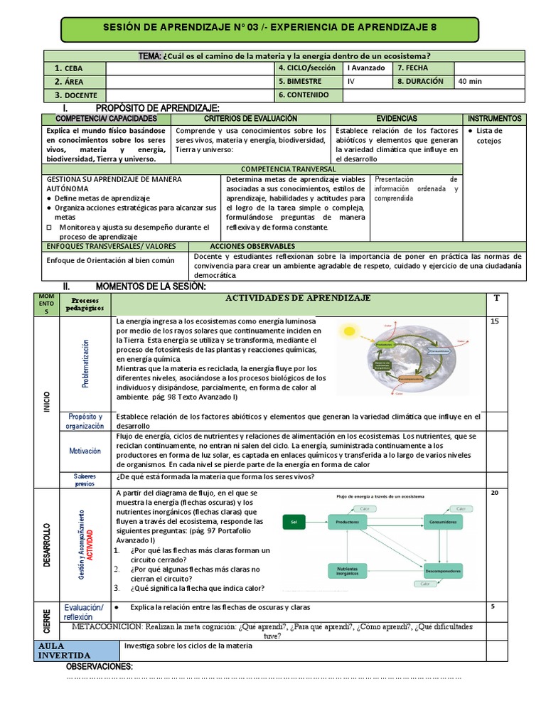 S3 Cts A1 Eda8 Pdf Aprendizaje Ecosistema