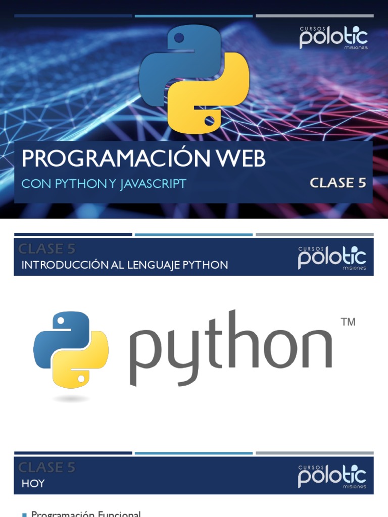 Python y JS - 05 | PDF | Programacion Funcional | Python (lenguaje de ...
