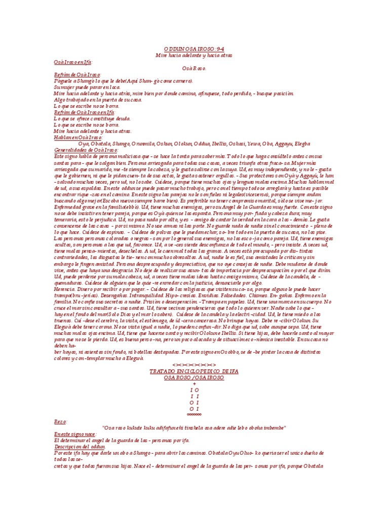 (09-04) Osá Iroso (D - I) | PDF | Religiones religiosas | Deidades