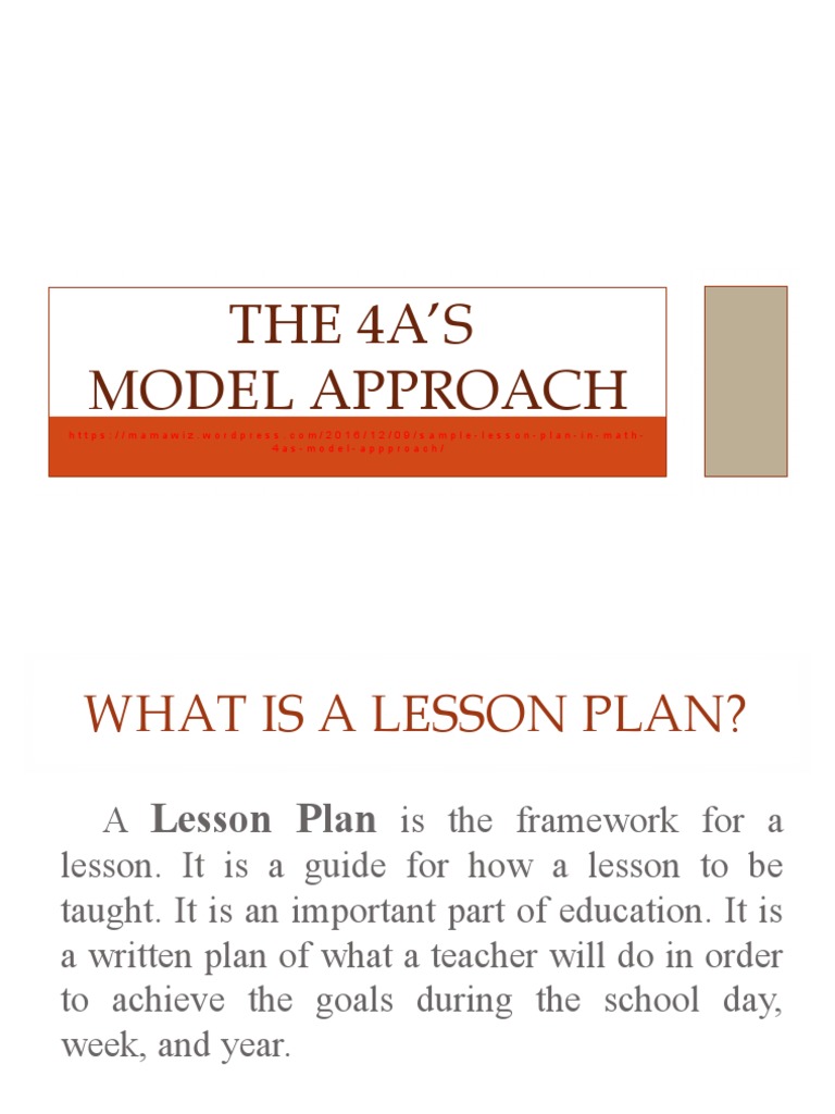 The 4as | PDF | Lesson Plan | Learning