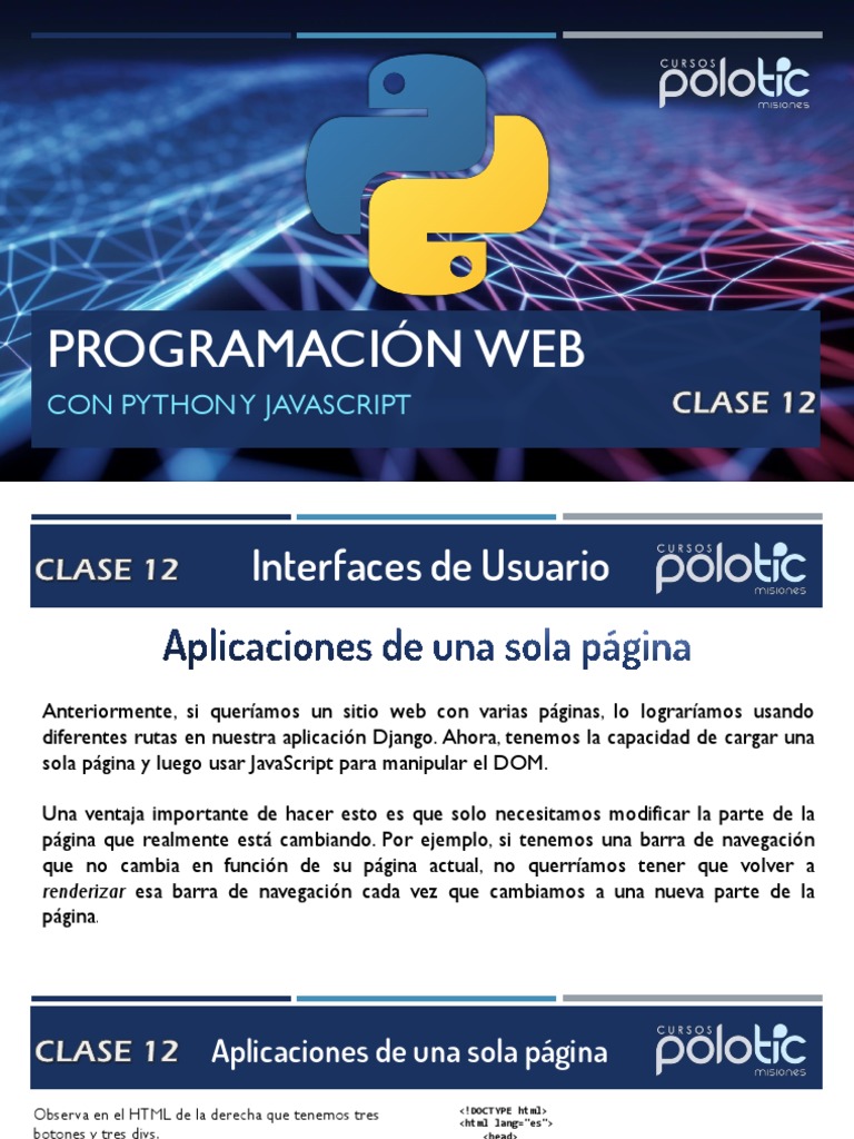 Python y JS - 12 | Descargar gratis PDF | Página web | Script Java