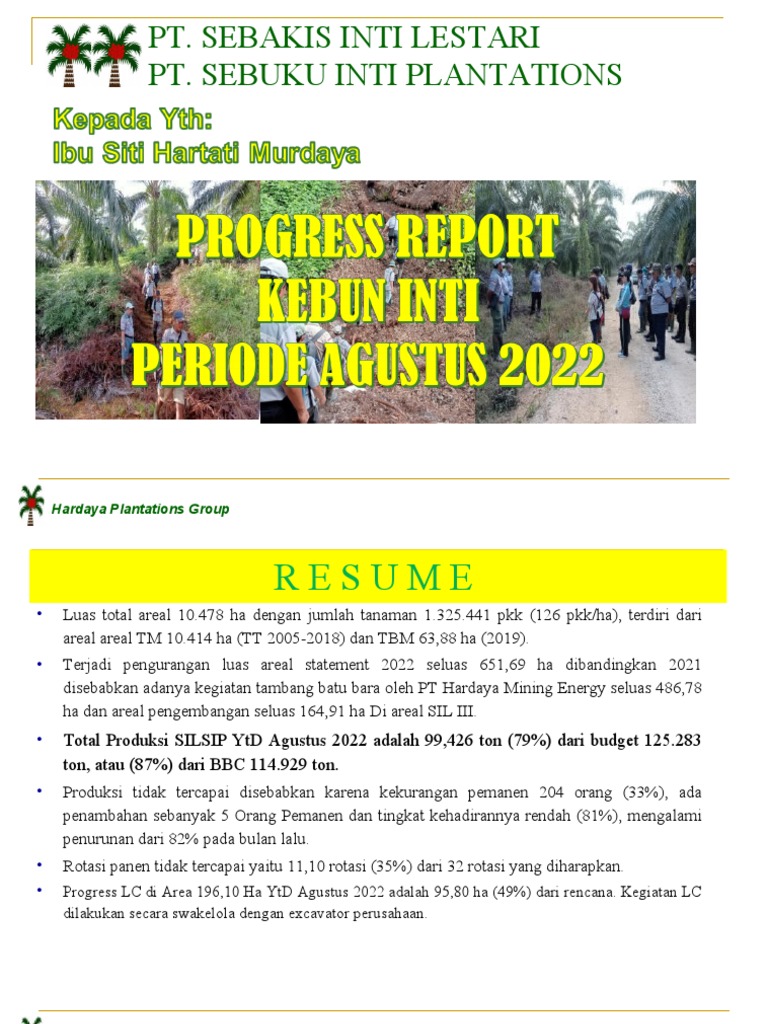 SIL SIP Progress Report Bulanan SIL Agustus 2022 | PDF | Teknologi & Rekayasa