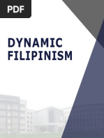 Dynamic Filipinism: Osias' Vision | PDF | Nationalism | Free Will