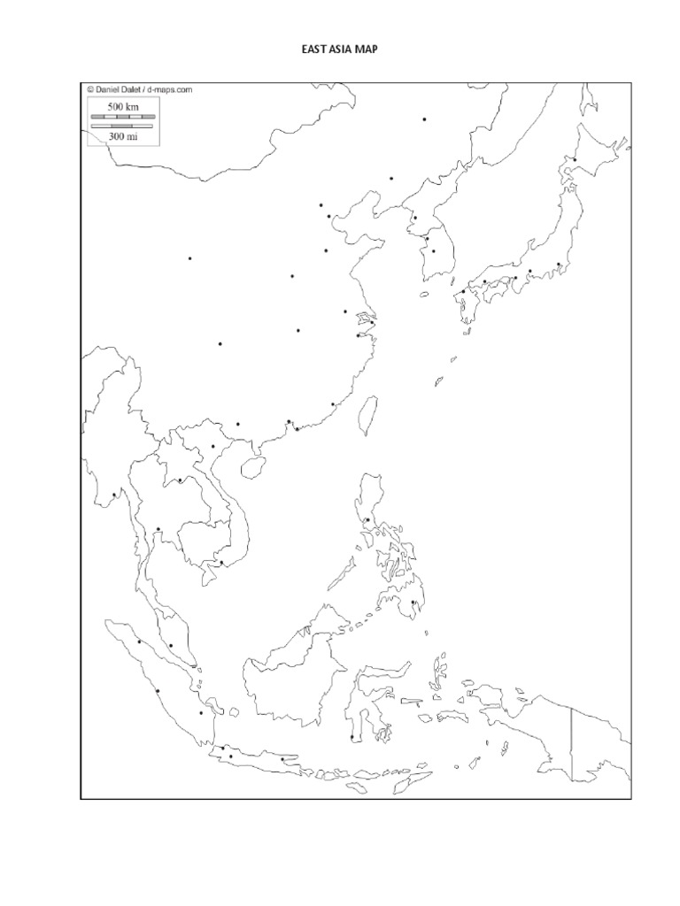 East Asia Blank Outline Map | PDF