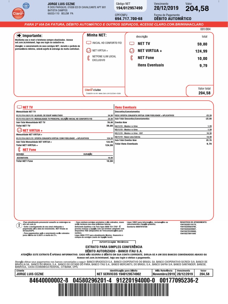 Modelo de Comprovante de Residencia | PDF | Bancos | Indústrias de serviços
