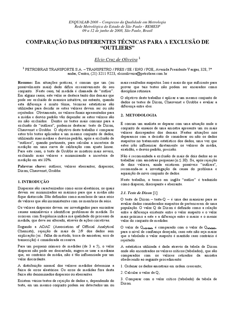 Silo - Tips - Comparaao Das Diferentes Tecnicas para A Exclusao de ...