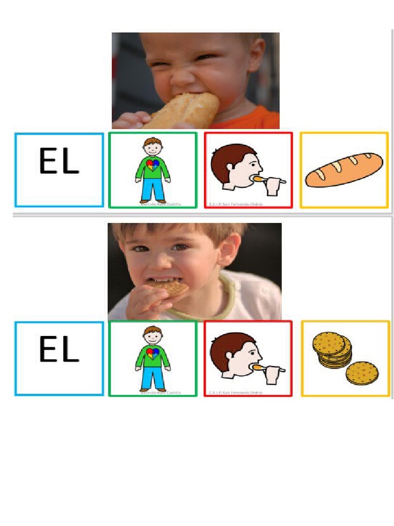 Pictogramas de Comer y Bebe | PDF