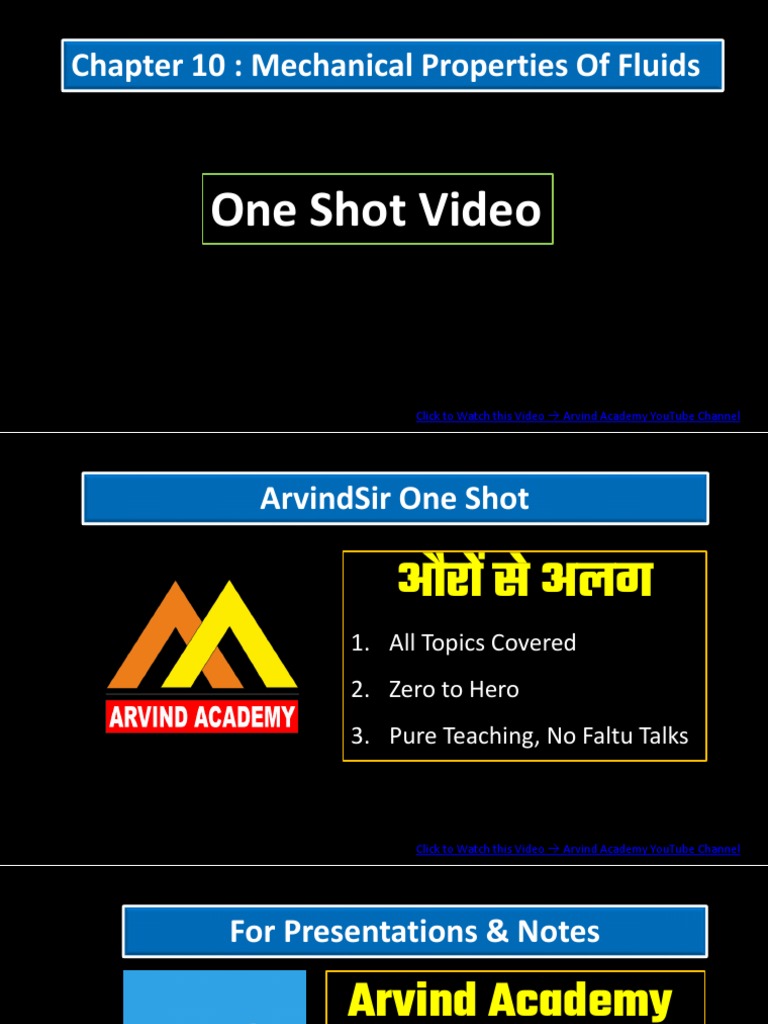 Chap 10P Mechanical Properties of Fluid Arvind | PDF | Surface Tension | Fluid Dynamics