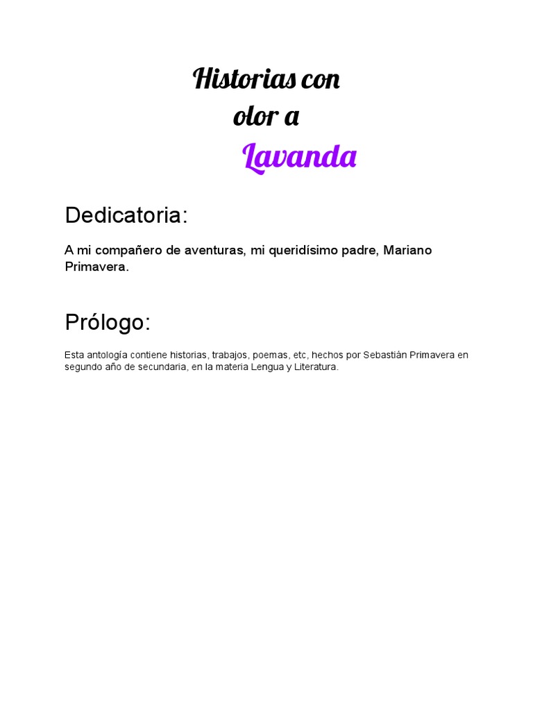 Antología de Historias de Sebastián Primavera | PDF