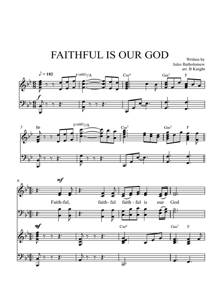 Faithful Is Our God (As Performed by HW) - Full Score | PDF