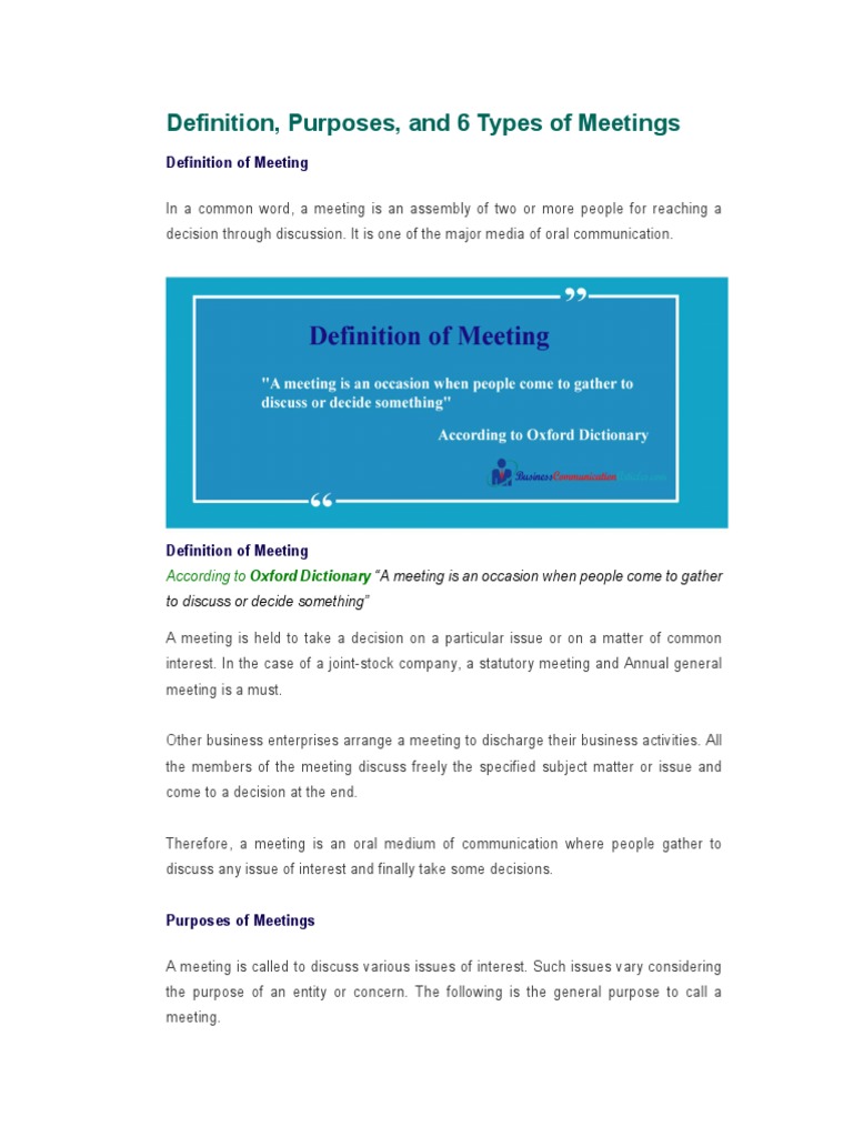 Definition of meeting | PDF | Justice | Crime & Violence