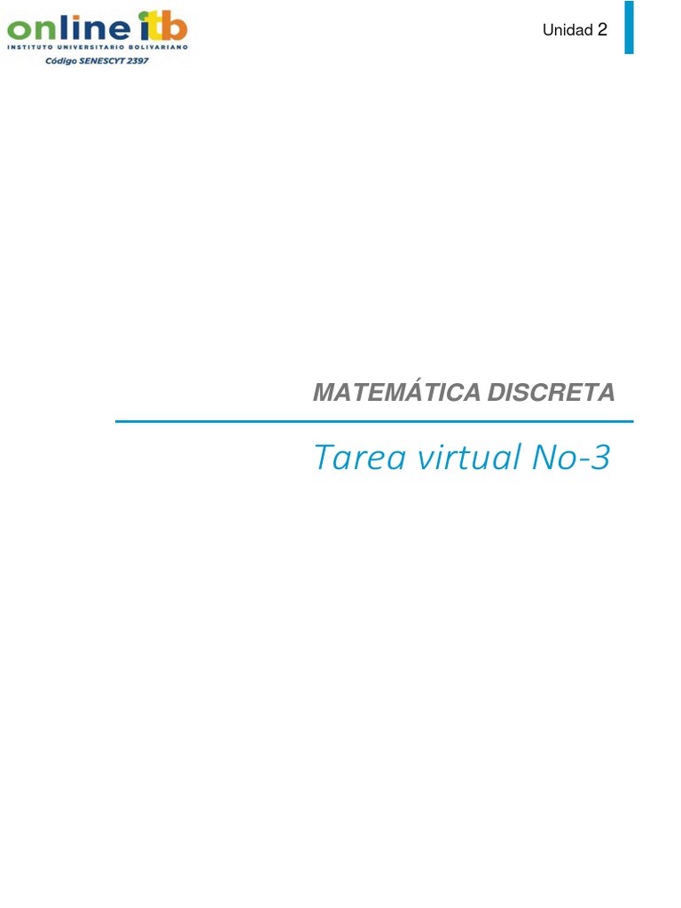 MATEMATICA DISCRETA Unidad 2 Tarea Virtual 3 Divisibilidad y Factorización de Números Enteros | PDF