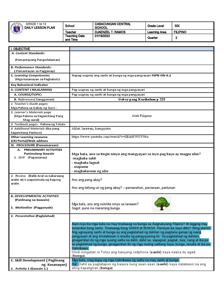 Filipino 6 DLP | PDF