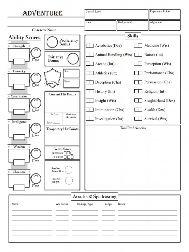 JPs Character Sheet Fillable | Download Free PDF | Role Playing Games | Tabletop Games